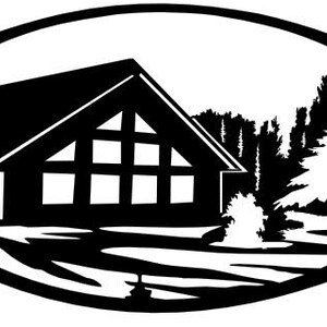 Cabin Forest Scene, Dxf Svg File Plasma Laser Cut Ready File Only ...