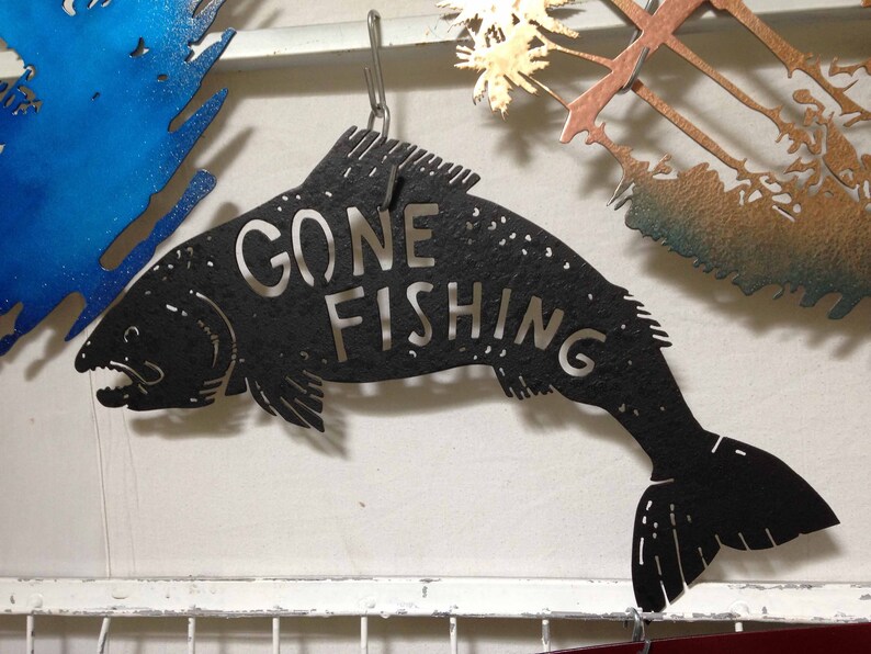 Gone Fishing Sign Fish Trout DXF FILE ONLY - Etsy
