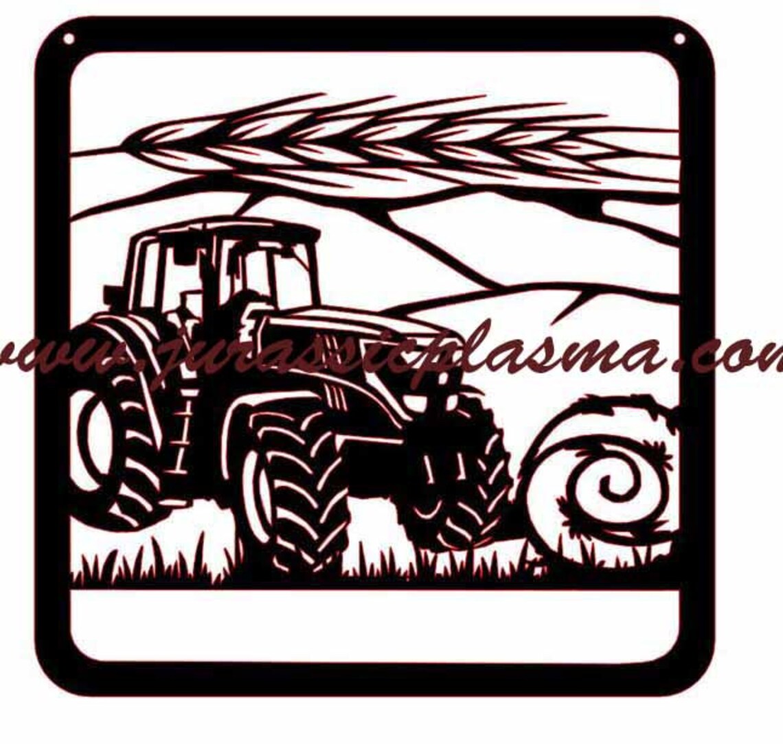 Farm Sign Wheat Grain Bale DXF SVG File for Plasma Laser | Etsy