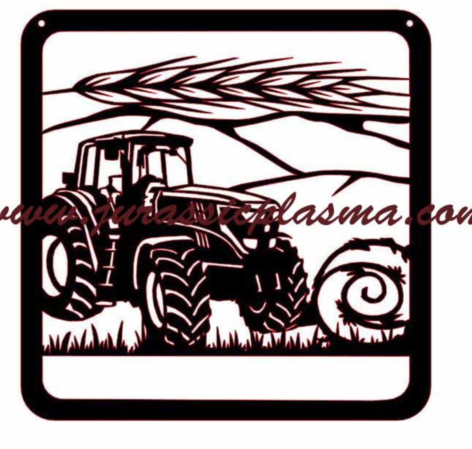 Farm Sign Wheat Grain Bale DXF SVG File for Plasma, Laser, Water Jet ...
