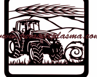 Farm Sign Tractor Wheat DXF SVG File Plasma Laser Water Jet | Etsy