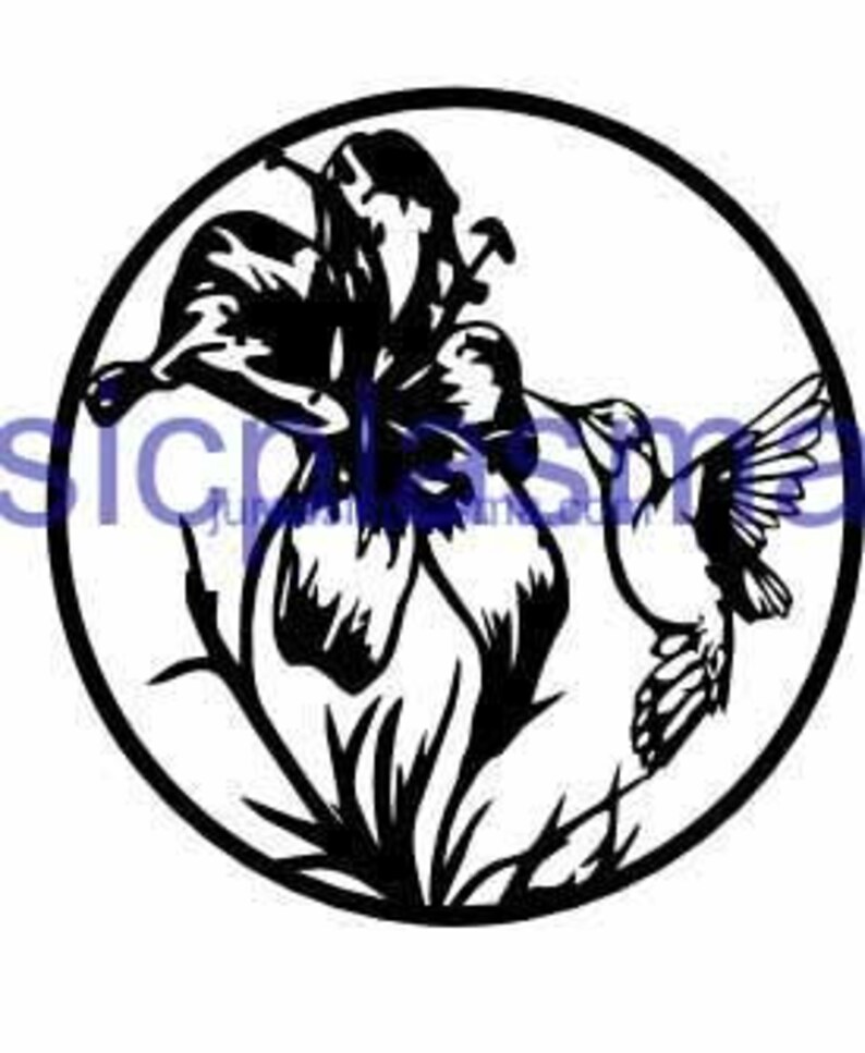 HUMMING Bird Round Frame DXF SVG File for Plasma Laser Water - Etsy