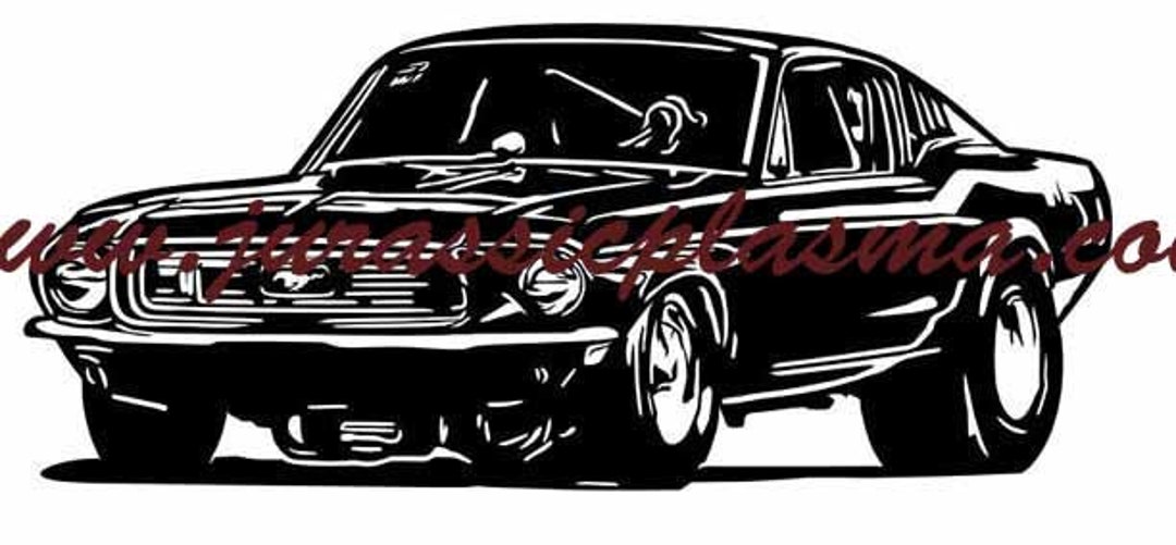 Ford Mustang Race Car Drag Race DXF SVG File for Plasma, Laser, Water ...