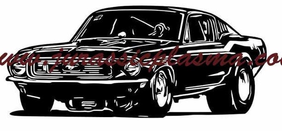 Ford Mustang Race Car Drag Race DXF SVG File for Plasma - Etsy Finland