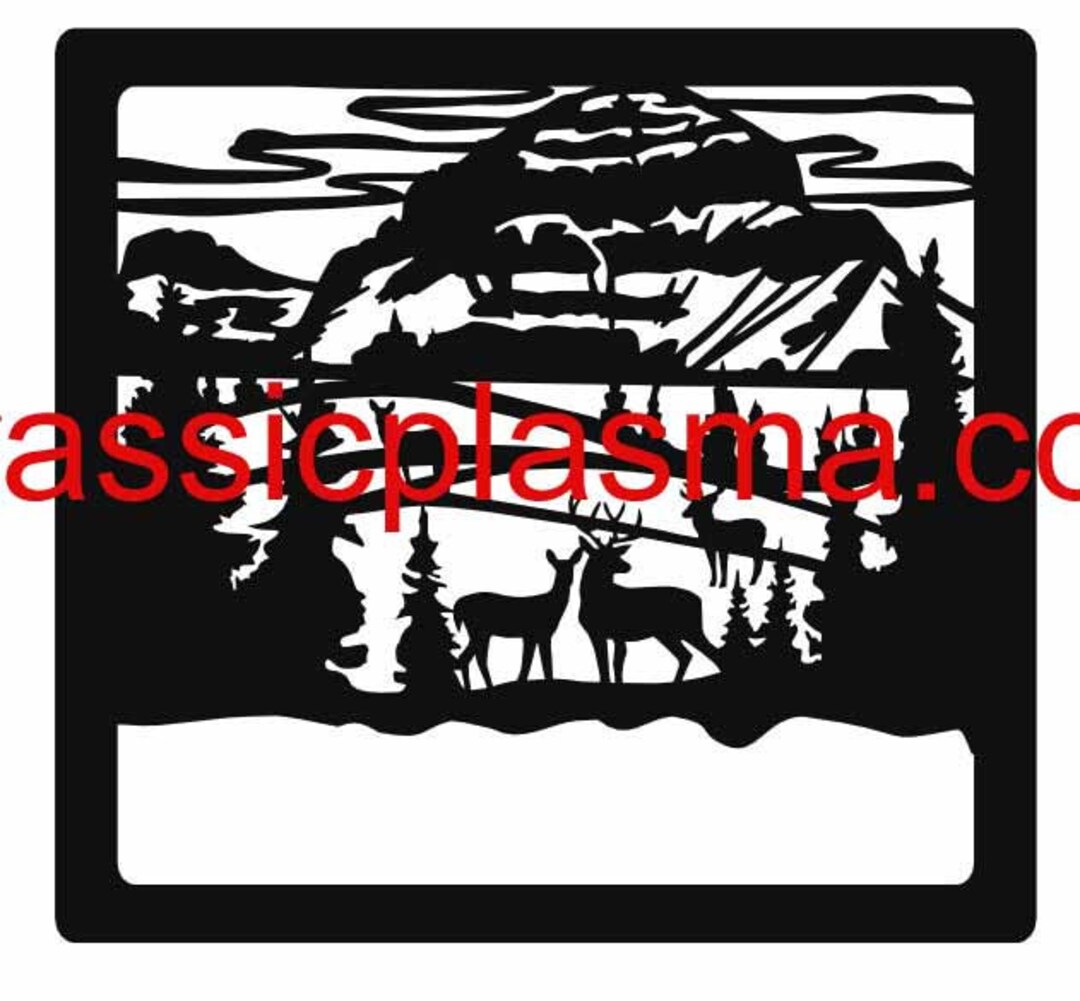 Chief Mountain Alberta Deer DXF SVG Files ONLY for Plasma - Etsy