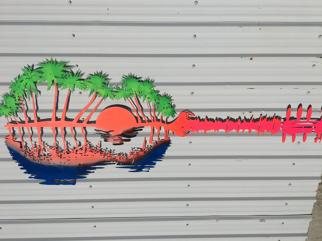 Palm Tree Guitar DXF, Svg Digital File for Cnc Plasa, Laser Art - Etsy