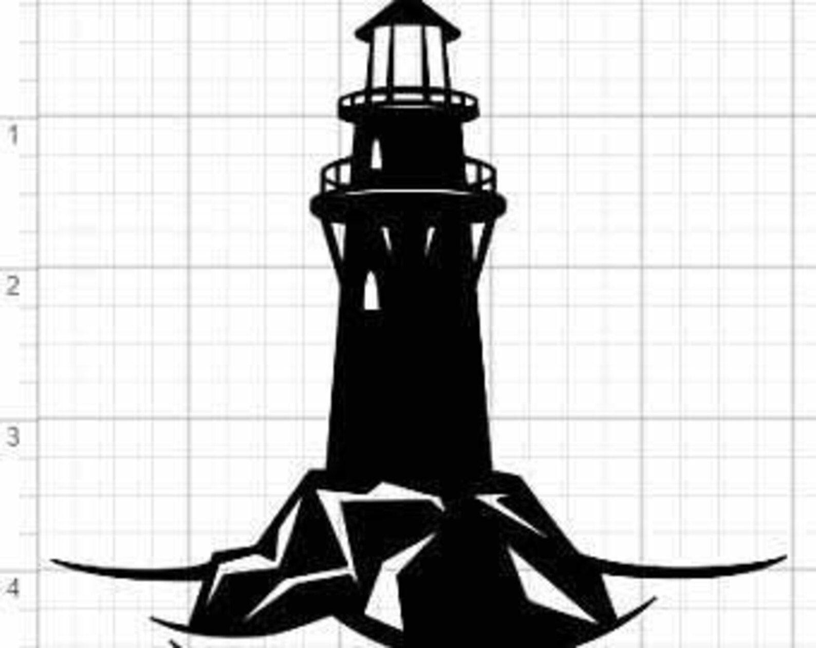 Light House on Rocks DXF Svg File Only - Etsy