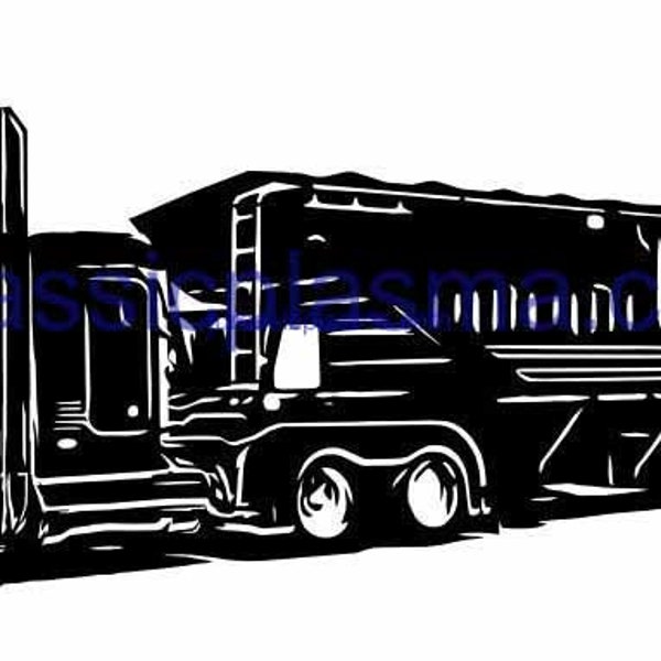 Semi Tractor and Trailer Dxf File for Cnc Plasma - Etsy