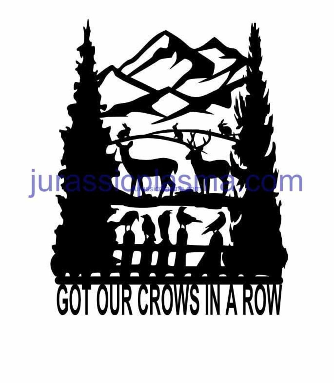 Crows in a Row Sign DXF SVG File for Plasma, Laser, Water Jet Vinyl ...