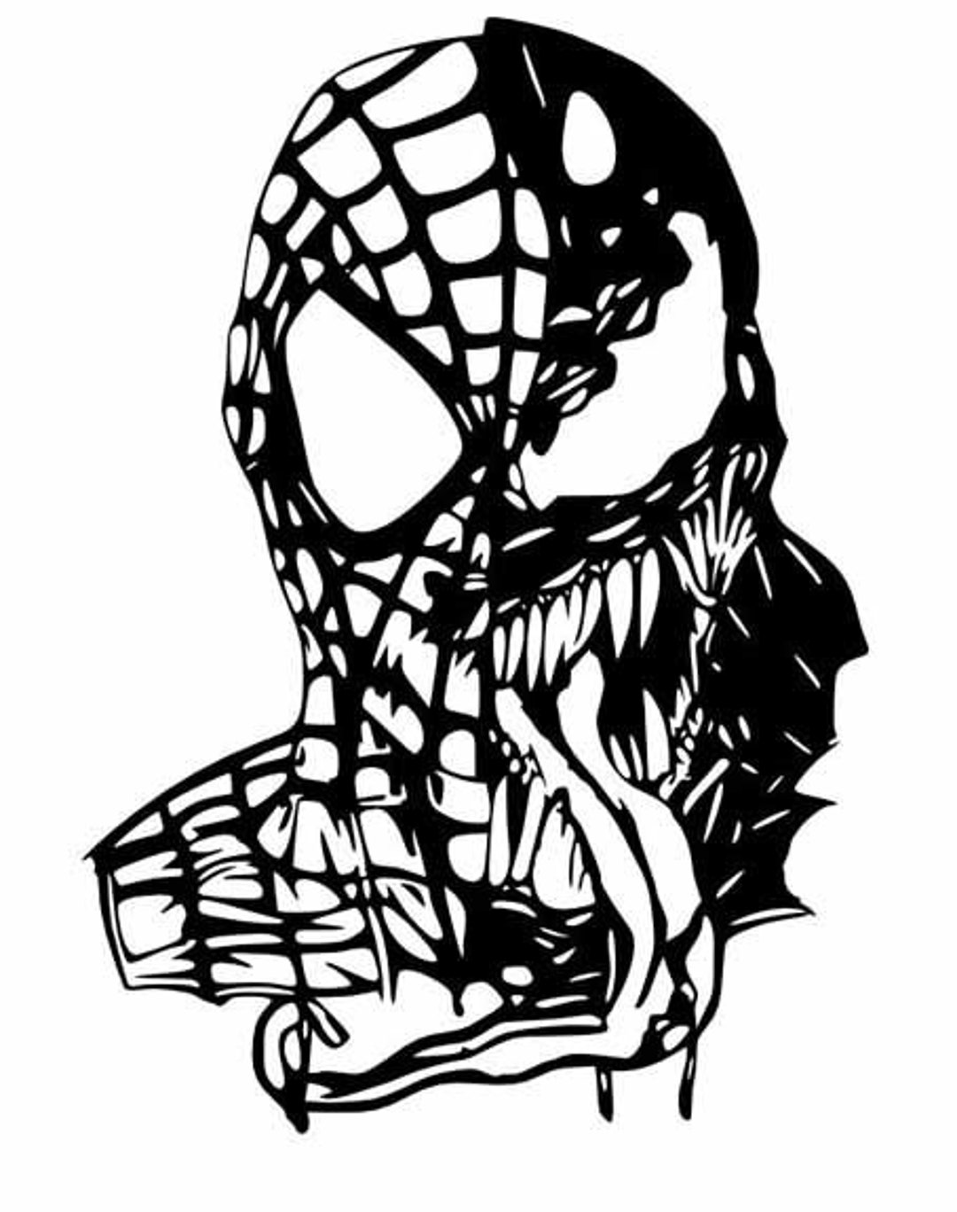 Spider Man Venom Sci-fi Super Hero DXF SVG File for Plasma, Laser ...