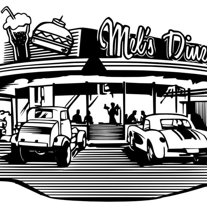 Diner Sign Svg - Etsy