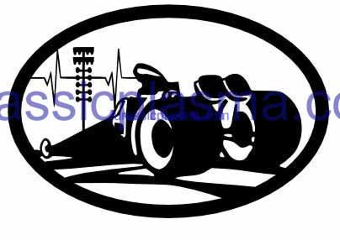 Dragster Top E Drag Race Sign DXF SVG File for Plasma Laser - Etsy Canada