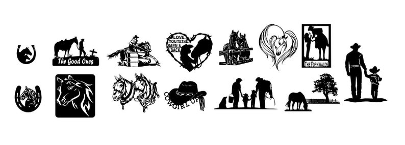 Western DXF SVG File Bundle Plasma Laser Vinyl Cnc - Etsy Canada