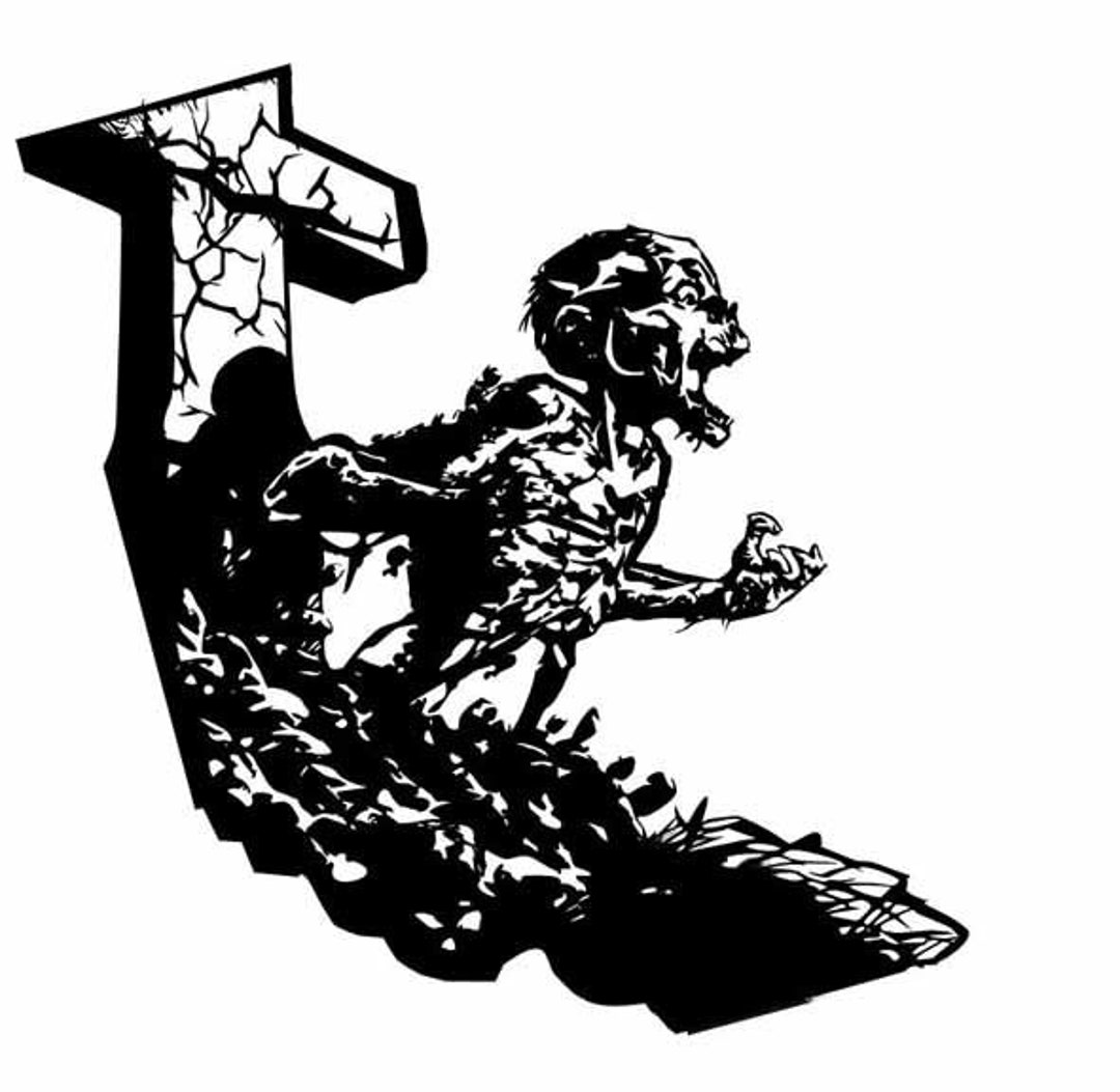 Zombie Halloween Horror Scary DXF SVG File for Plasma, Laser, Waterjet ...