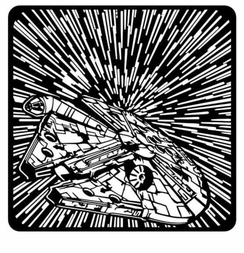 Star Wars Millennium Falcon Sci-fi Super Hero DXF SVG File for Plasma ...