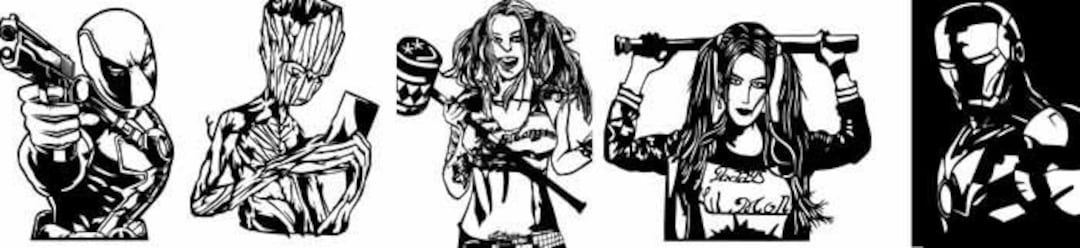 Halloween Sci-fi Package Horror Scary DXF SVG Files for Plasma, Laser ...