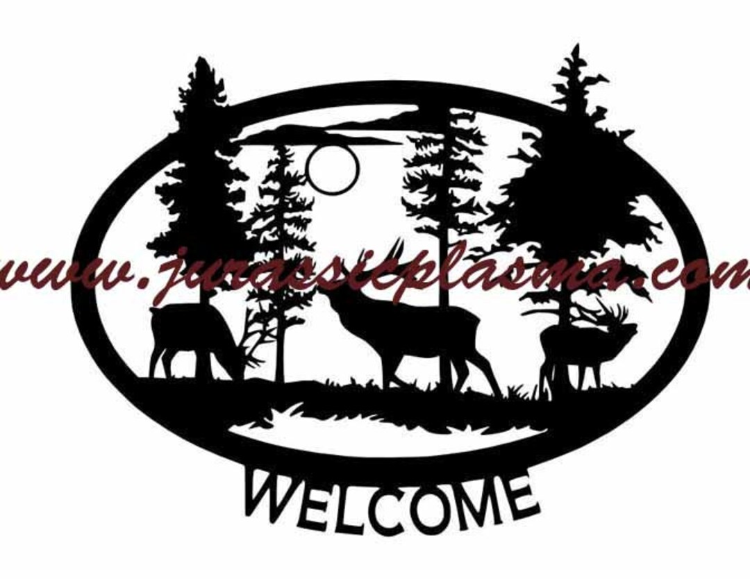 Welcome Sign Elf DXF SVG File for Plasma, Laser, Water Jet Vinyl Vector ...
