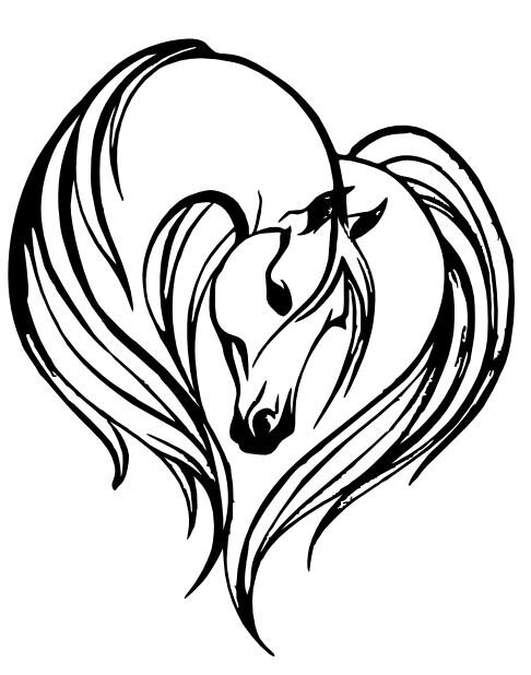 Horse Head and Tail Heat Shaped. Dxf Svg File Only for Plasma and Laser ...