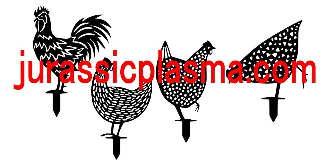 Chickens and Rooster Dxf Svg File for Plasma Laser Water Jet - Etsy ...