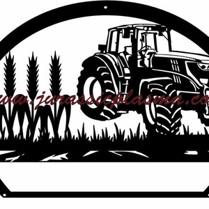 Farm Sign Tractor Wheat DXF SVG File Plasma, Laser, Water Jet Vinyl ...