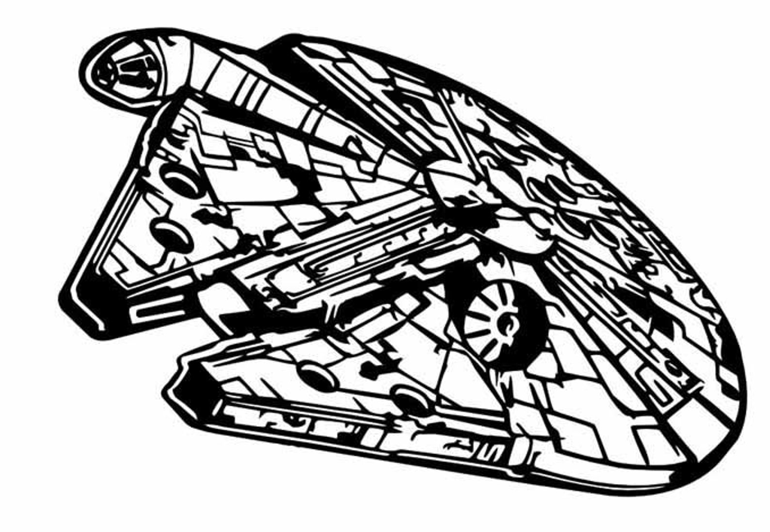 Millennium Falcon Sci-fi Super Hero DXF SVG File for Plasma, Laser ...