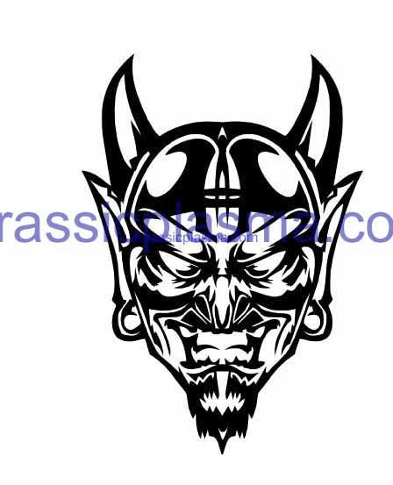 Demon Face DXF SVG File for Plasma, Laser, Water Jet Vinyl Vector - Etsy