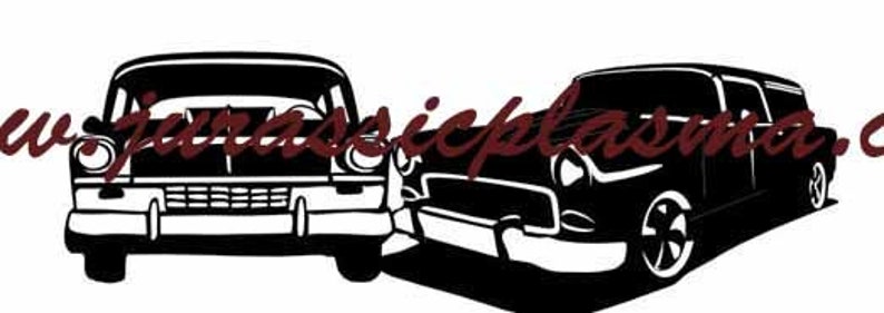 1956 Chev Wagon Hot Rod DXF SVG File for Plasma, Laser, Water Jet Vinyl ...