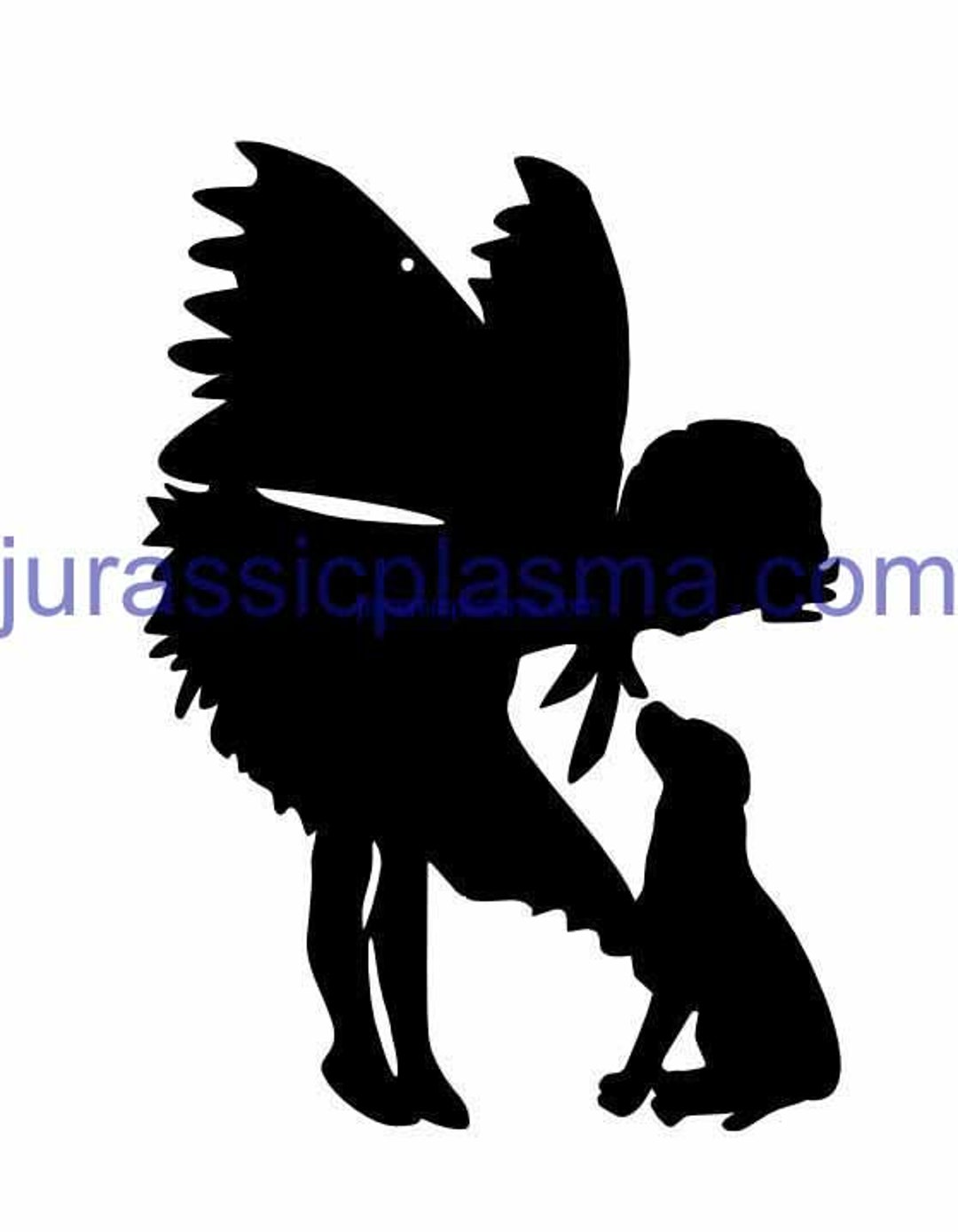 Angel and Dog DXF SVG File for Plasma, Laser, Water Jet Vinyl Vector - Etsy