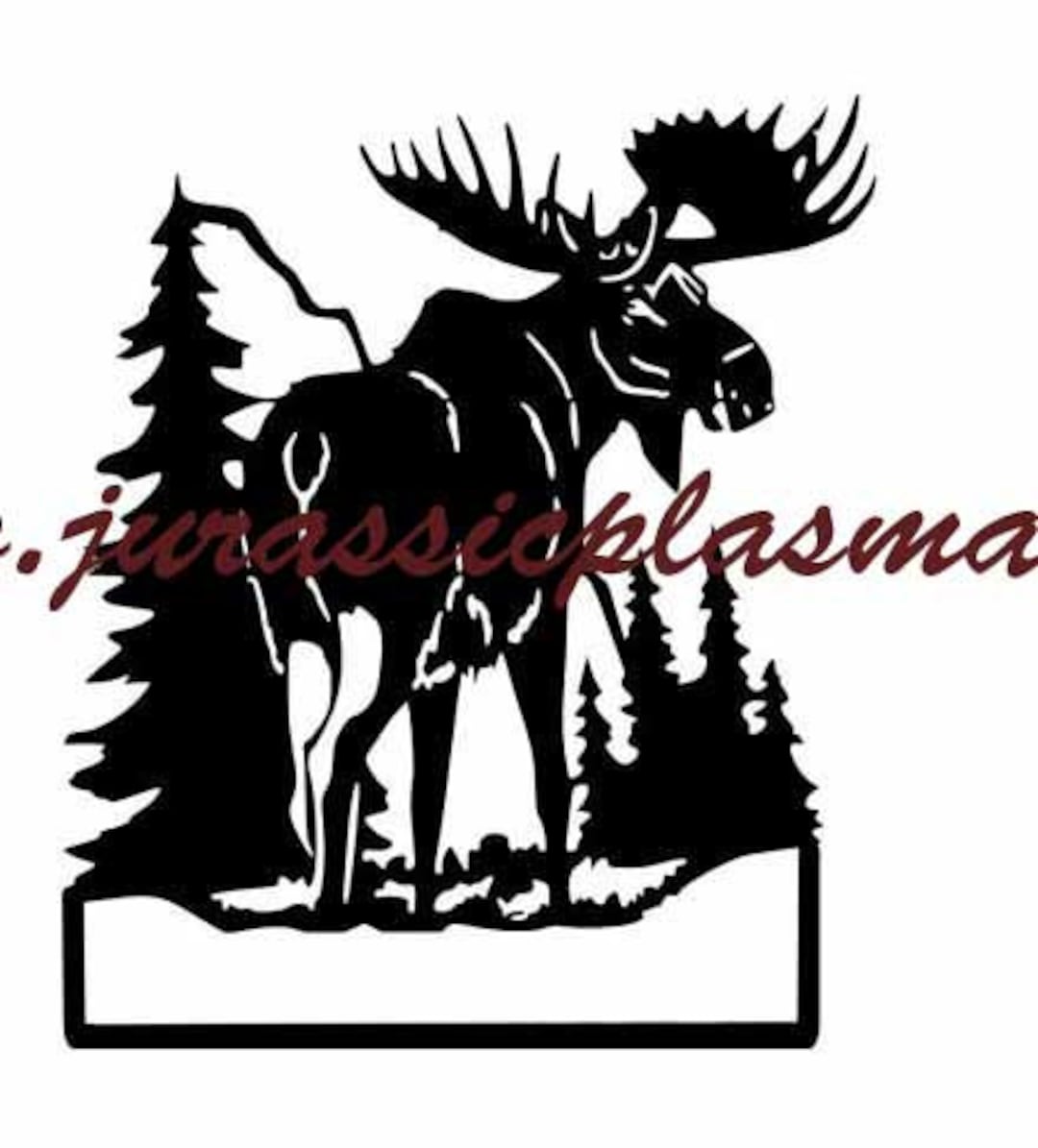 Moose Sign Add Names DXF SVG File for Plasma, Laser, Water Jet Vinyl ...