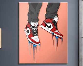 Jordan 1 Drip Canvas - Etsy