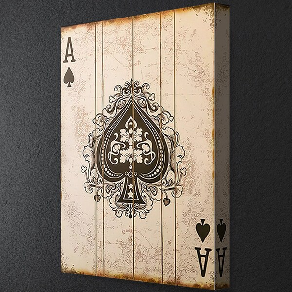 Framed Ace of Spades - Etsy
