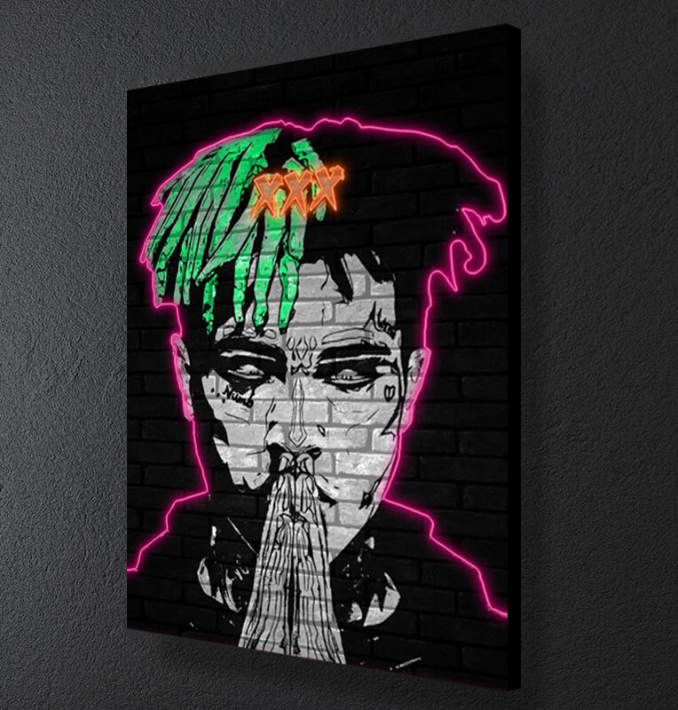 Xxx Tentacion Rip Motivational Canvas Artwork Home Office Etsy