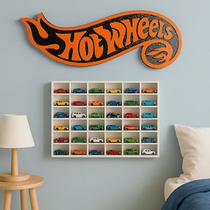Custom Laser-cut Hand-painted Fan Art Hot Wheels Sign - Etsy