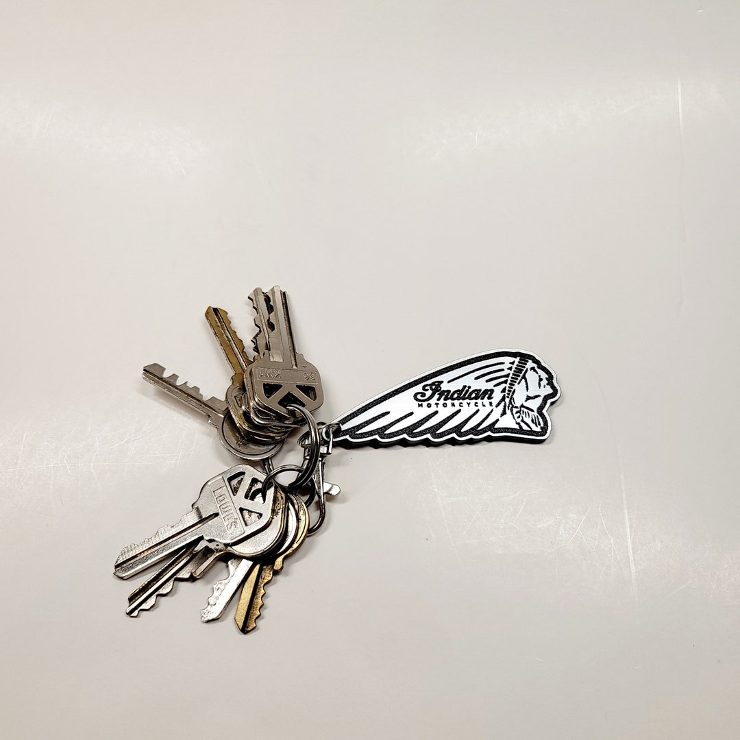 Indian Motorcycle Key Chain Black & Aluminum in Gift Box - Etsy