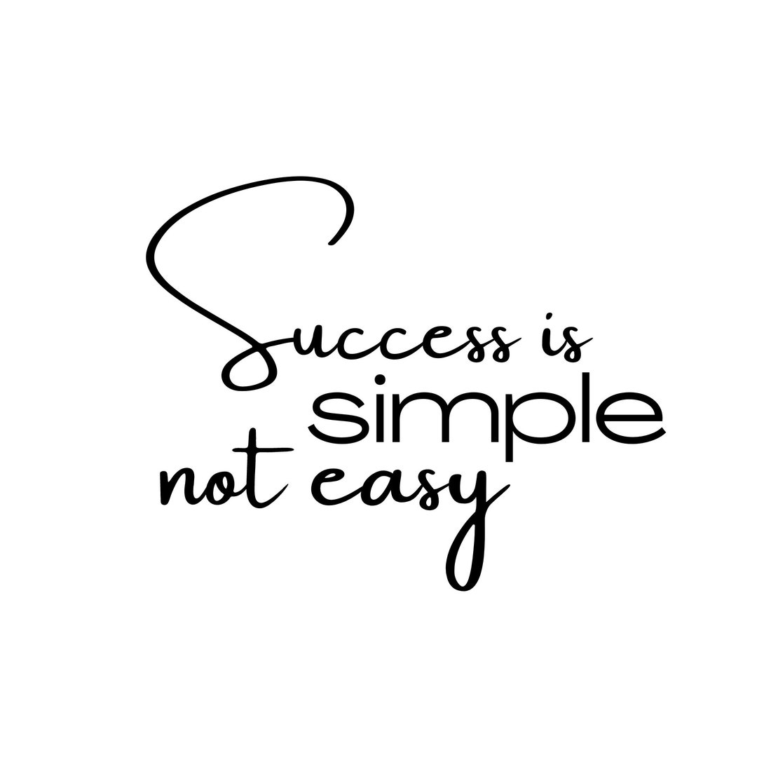 Success is Simple Not Easy Wall Art Printable. One Click - Etsy