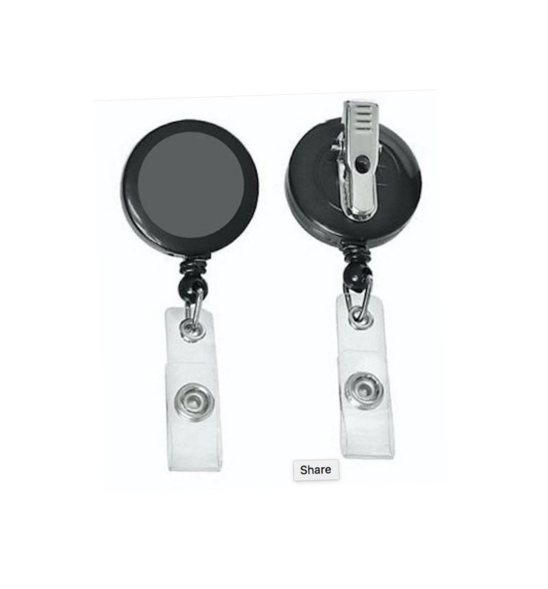 MAGNETIC BADGE REEL (black) - for Toppers - Etsy