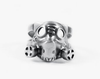 Mask Ring 925 Sterling Silver - Etsy