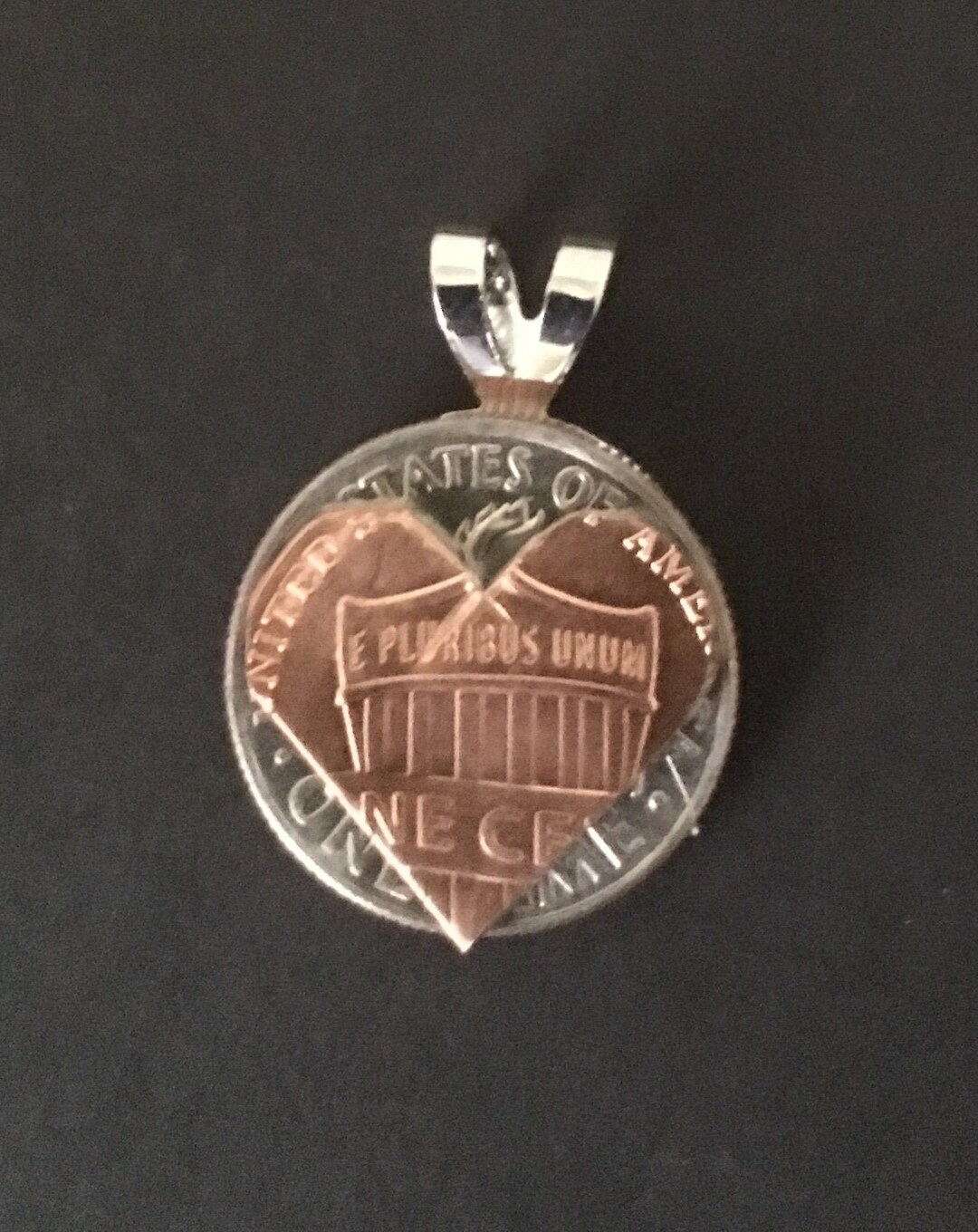 Priceless Love hand-cut Penny Heart Pendant Custom Made - Etsy