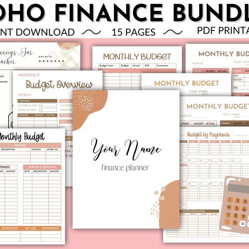Finance Gift Finance Tracker Budget Binder Finance - Etsy