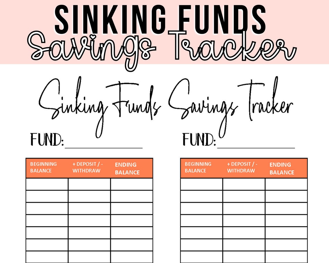 Sinking Funds Savings Tracker | Yearly Expense Worksheet | Dave Ramsey ...