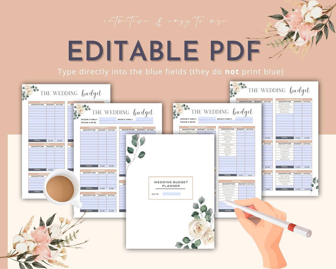 Wedding Budget Planner | Wedding Budget Template | Wedding Budget ...