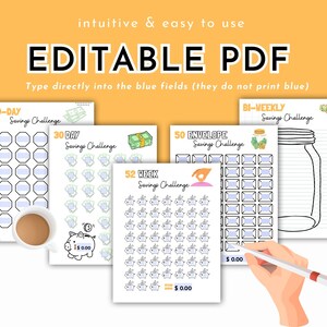 Savings Challenge Printable | Savings Challenge Bundle | Savings ...