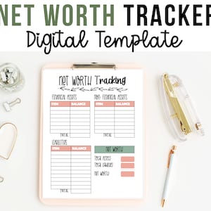 Net Worth Tracking| Net Worth Calculator| Investment Tracker ...