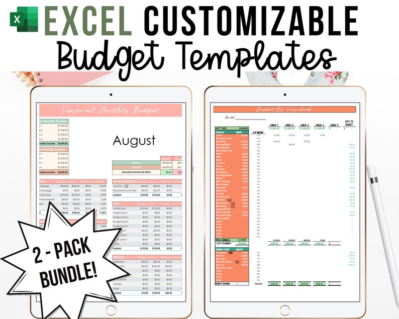 Excel Budget Template | Excel Budget Spreadsheets | Excel Gift| Dave ...