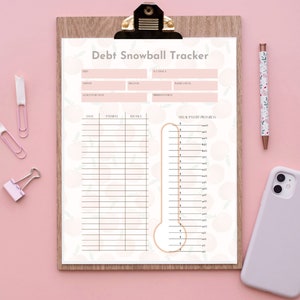Peach Financial Planner Digital, Finance Binder, Finance Template ...