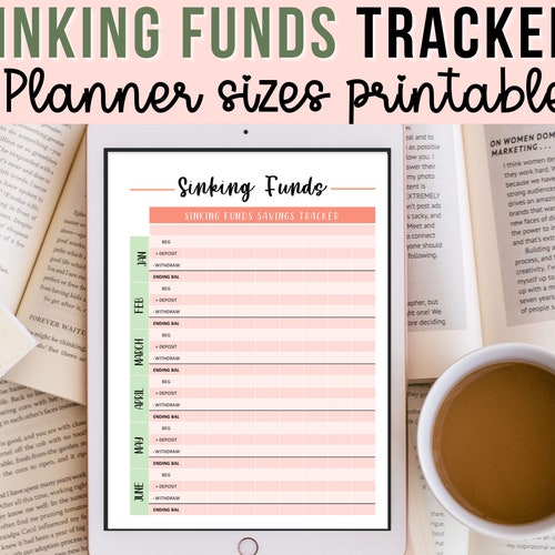 Sinking Funds Savings Tracker Yearly Expense Worksheet - Etsy