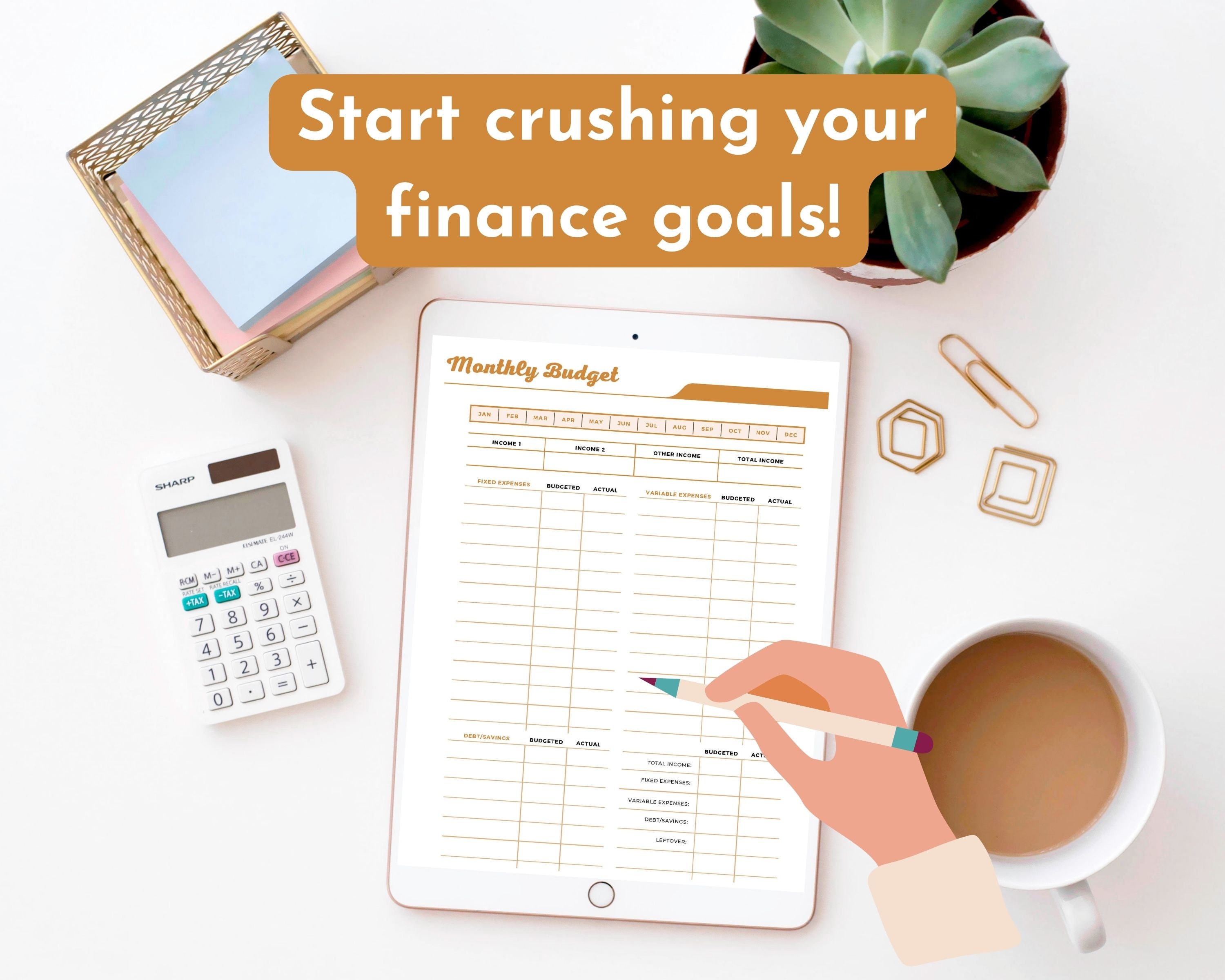 EDITABLE Digital Finance Planner | Budget Planner | Budget Binder ...