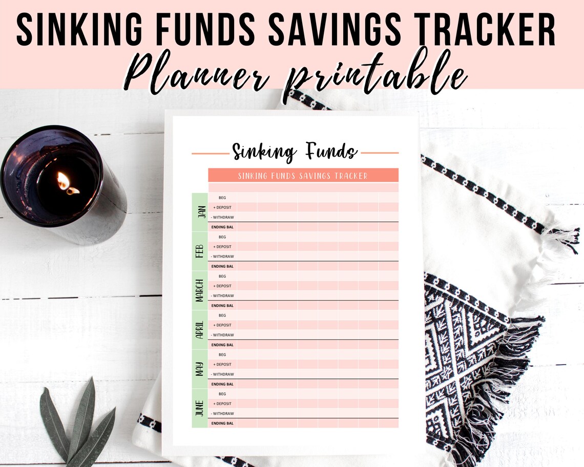 Sinking Funds Savings Tracker | Yearly Expense Worksheet | Dave Ramsey ...