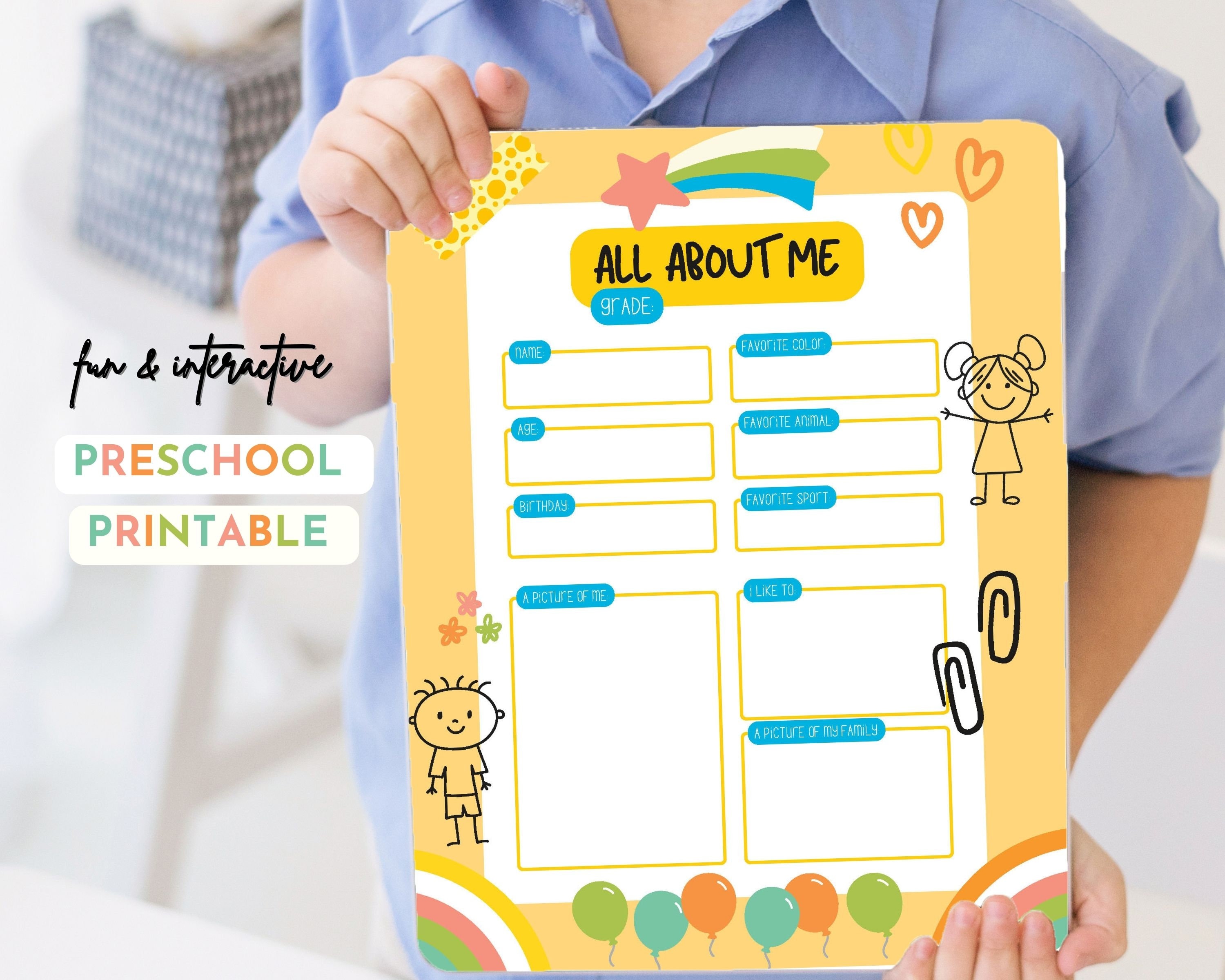 All About Me Preschool Hello Preschool Preschool Binder All About Me ...