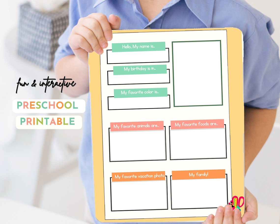 All About Me Preschool Hello Preschool Preschool Binder All About Me ...